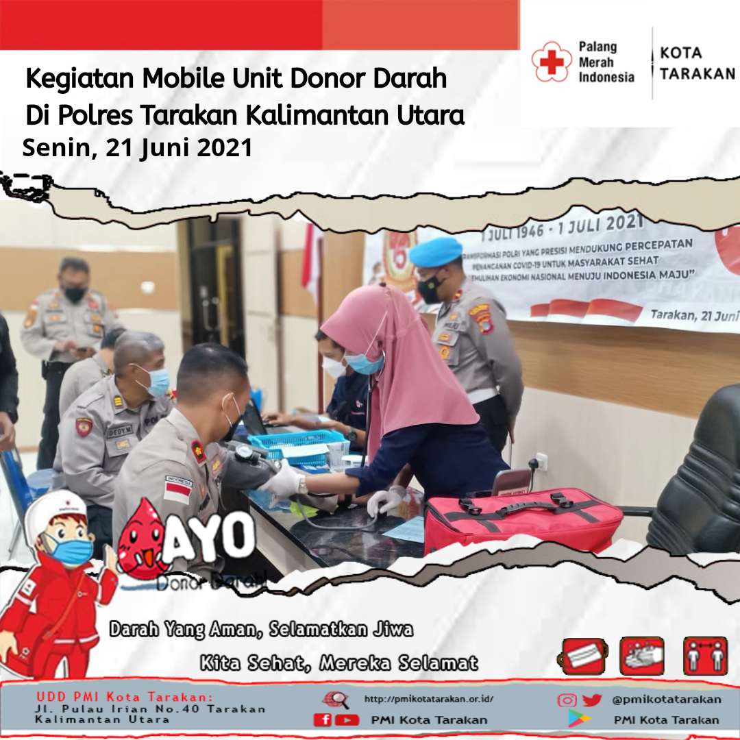 UDD PMI Kota Tarakan bekerja sama dengan Polres Tarakan